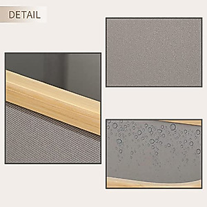 Neateam Laundry Hamper, Large Laundry Basket with Bamboo Handles, Portable Dirty Clothes Hamper for Laundry Room, Dorm Room, Bathroom, Bedroom, Foldable Laundry Bin