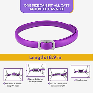 YEUGSCKA 4 Pack Calming Collar for Cats, Relieve Reduce Anxiety Stress, Calming Pheromone Collar for Cats, Cat Pheromone Collar Adjustable for Small, Medium Large Cat