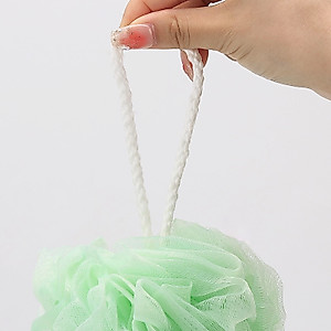 8 Small Mesh Pouf Bath Sponge - Mesh Loofah Body Exfoliating Shower Ball Shower Sponge