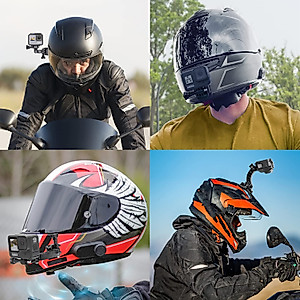 Haoyou Helmet Sticky Attachment Kit Compatible with Gopro Hero 12 11 10 9 8 7 Helmet Adhesive Mounts Extension Accessories（15 in 1）