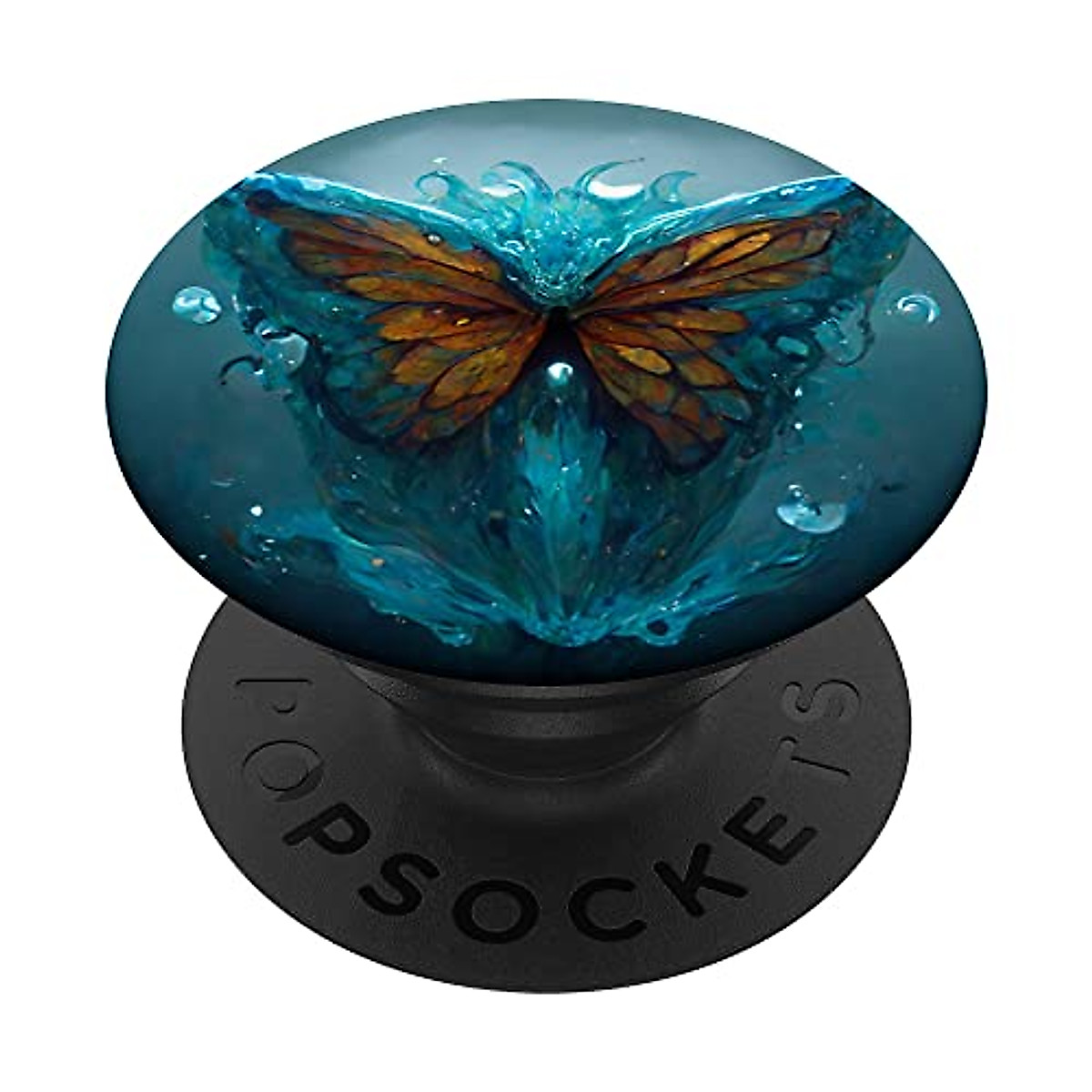 Colorful Watercolor Blue butterfly PopSockets Swappable PopGrip
