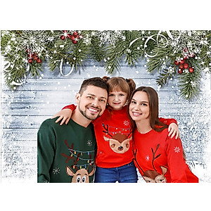 Dudaacvt 10x10ft Christmas Photography Backdrops Wooden Wall White Snow Backdrop Christmas Decoration Backdrops D219