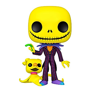 Funko Pop! Jumbo: The Nightmare Before Christmas - Jack and Zero (Blacklight), Multicolor, 10 inches, 63965