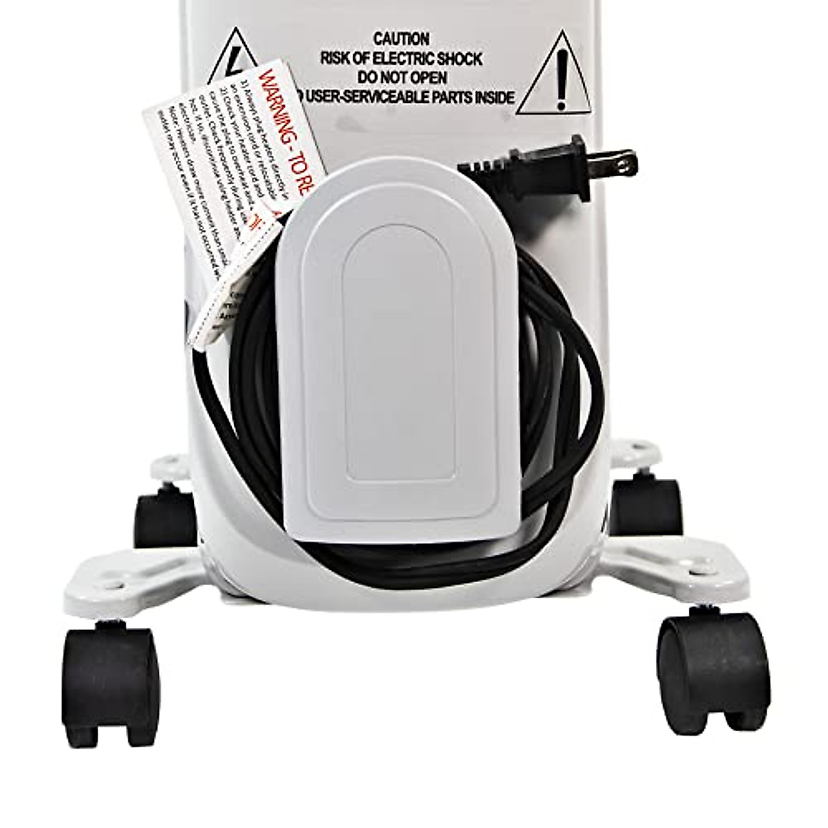 Comfort Zone Oil-Filled Radiator Space Heater, Radiant, Electric, Never Refill, Adjustable Thermostat, Tip-Over Switch & Overheat Protection System, Ideal for Home, Bedroom, & Office, 1,500W, CZ8008N