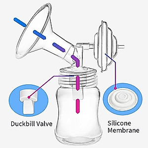 PumpMom Pump Parts for Spectra S1 Spectra S2 Spectra 9 Plus, Compatible with Spectra Duckbill Valve and Silicone Membrane Replace Spectra S2 Replacement Parts Not Original Spectra Pump Parts