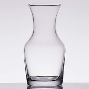 Single Serving Glass Wine Carafe 6.5 oz - Mini Decanters - Small Individual Carafes, set of 4 - w/coasters