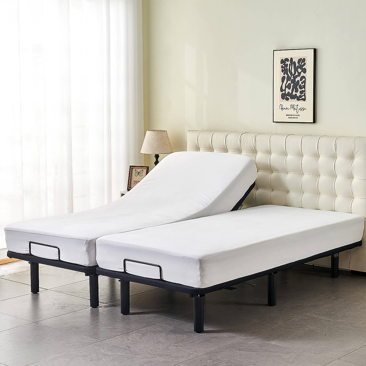 Waterproof Split Queen Mattress Protector for Adjustable Beds 30x80 (2PCs) Soft Cooling Jersey Fitted Matress Cover