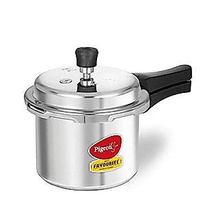 Pigeon Favourite Al Outer Aluminum Pressure Cooker, 3 Litres, Silver