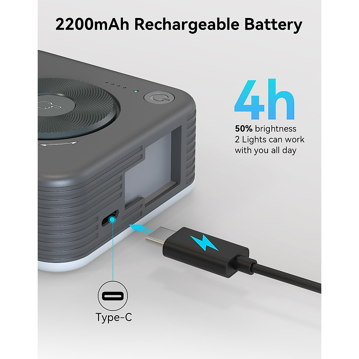 SmallRig P96 LED Video Light, Portable Camera Lights, 96 LED Beads for Photography Video Lighting, Rechargeable 2200mAh CRI 95+ 2700-6500K w 3 Cold Shoe 3286B