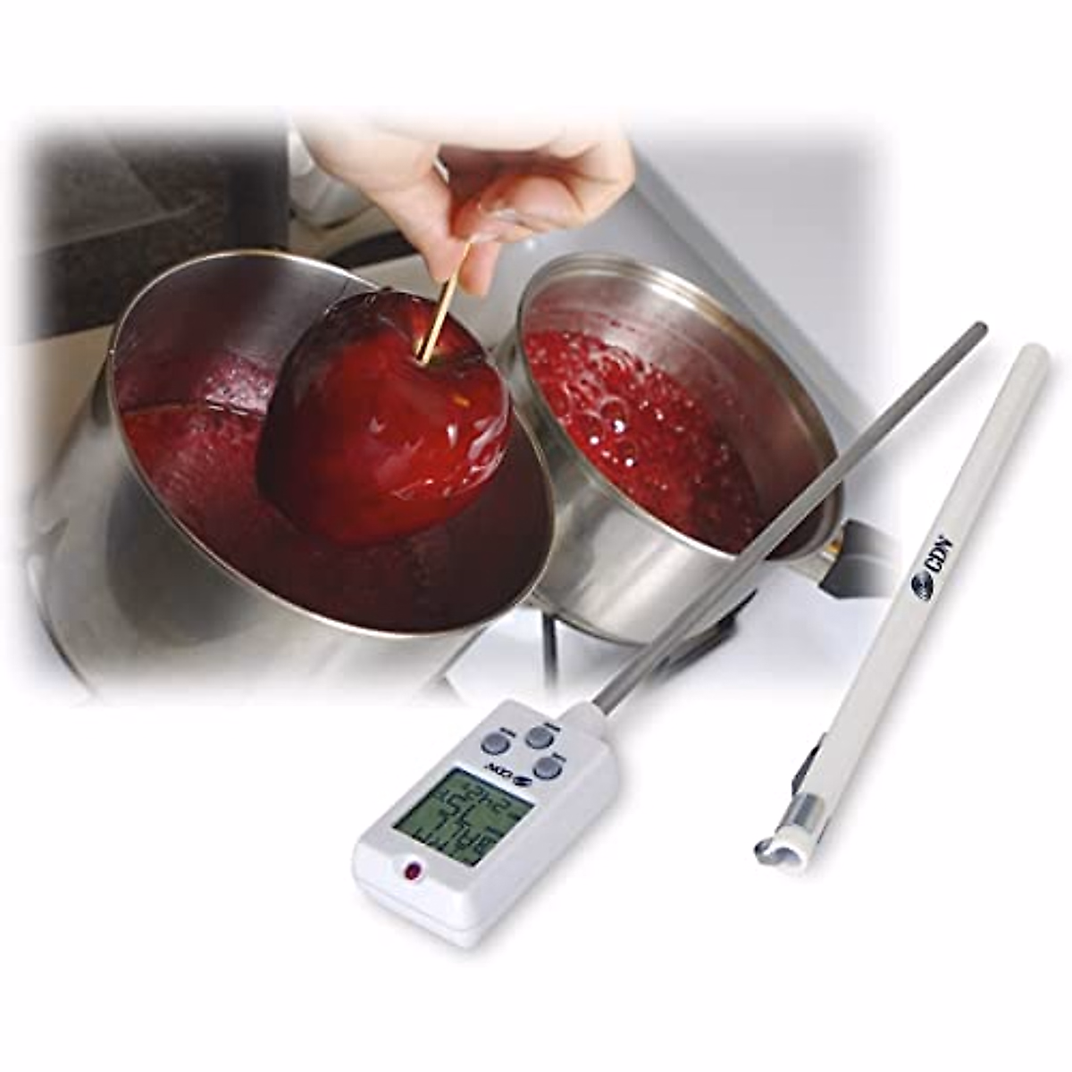 CDN DTC450 Digital Candy/Deep Fry/Pre-Programmed & Programmable Thermometer, White, 10.4"
