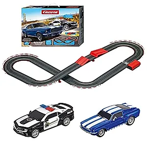 Carrera 63504 Speed Trap Battery Operated 1:43 Scale Slot Car Racing Track Set with Jump Ramp