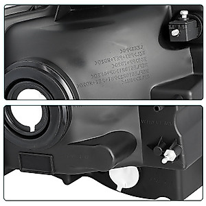 TUSDAR Headlights Assembly Set with Bulbs for 2007-2014 Ford Expedition Driver & Passenger Side (Black Housing with Amber Reflector)