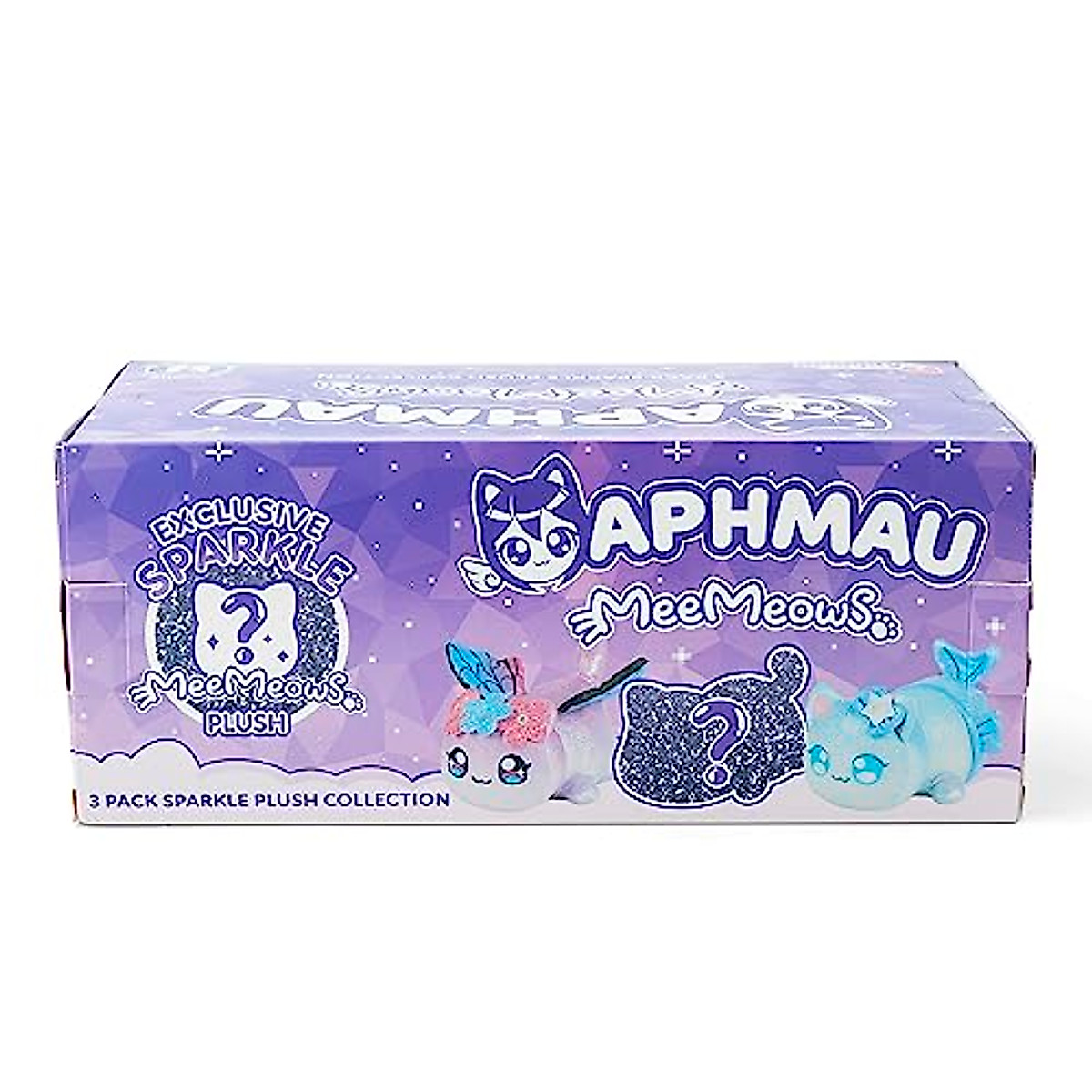 Aphmau 6” MeeMeow Plush Sparkle Collection 3-Pack, Surprise Box That Includes 2 Sparkle Plush + 1 Mystery Plush, Official Merch