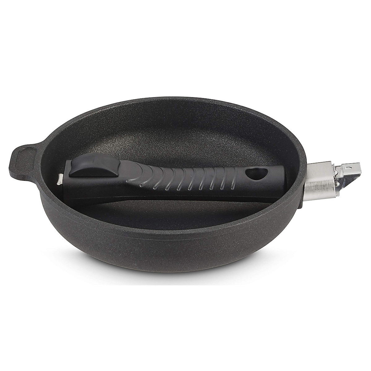 Ozeri Professional Series Hand Cast Ceramic Fry Pan with Removable Handle, 100% Made in Germany and Free of GenX, PFBS, Bisphenols, APEO, PFOS, PFOA, NMP and NEP