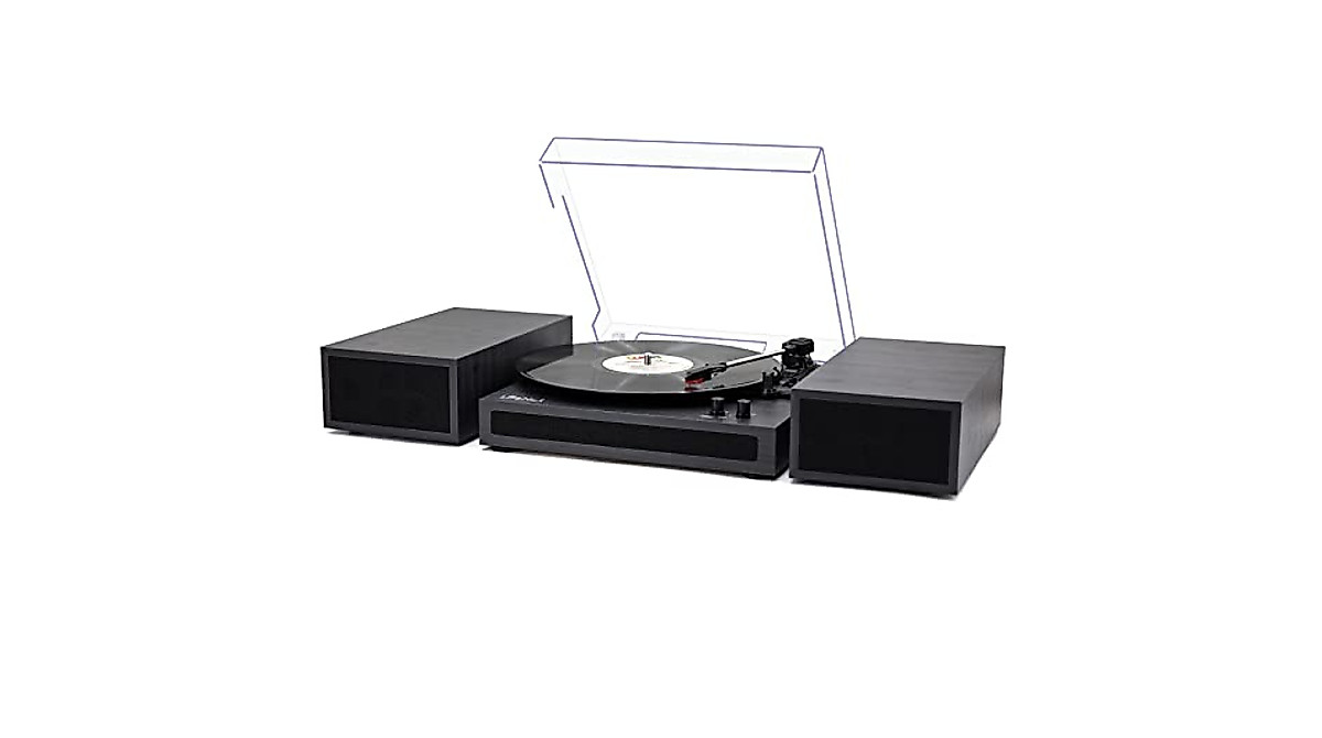 LP&No.1 Vinyl Record Player with Wireless Speakers