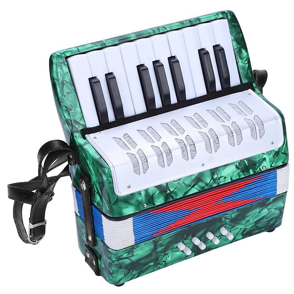 Professional Accordian for Kids Children, 17 Key 8 Bass Piano Accordion Educational Musical Instrument for Amateur Beginners Students