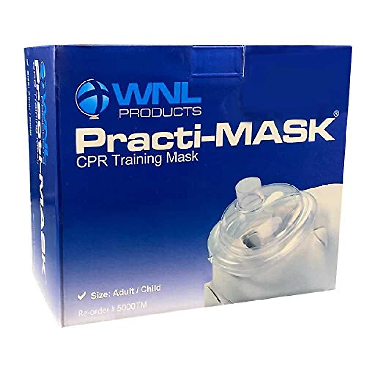 WNL Products 5000TM Practi-Mask Adult/Child CPR Training Mask Includes 10 Training Masks (10 Pack - Adult & Child)