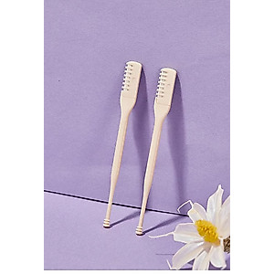 Katartizo 2023 2PCS Manual Ear Nose Hair Trimmer for Women/ Men, Portable Personal Trimmer for Facial Care,Double Nose Hair Knife