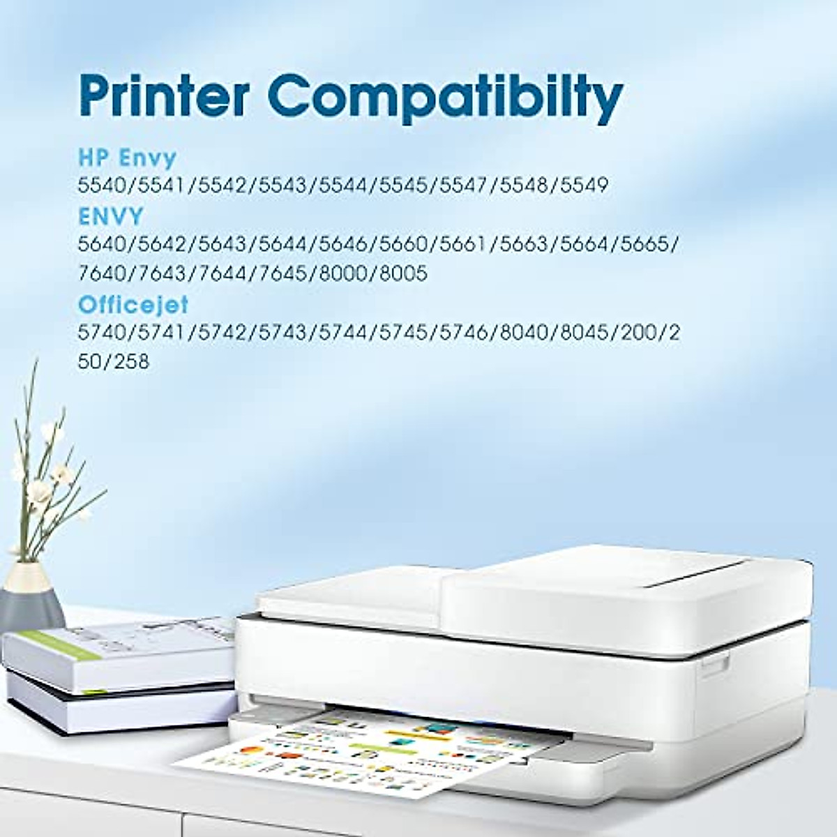 L2KB Ink 62XL Remanufactured Cartridge for HP Ink 62XL Combo Pack for HP Envy 7640 7645 5660 5640 5540 5642 Officejet 5740 5741 Printer(1 Black+1 Tri-Color)