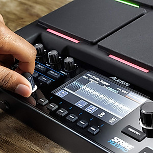 Alesis Strike Multipad - 9-Pad Percussion Instrument with Sampler, Looper, 2 Ins and Outs, Soundcard, Sample Loading via USB Thumb Drives and 4.3-Inch Display,Black
