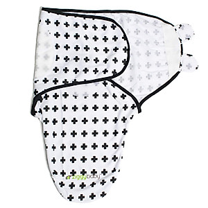 Ziggy Baby Adjustable Baby Swaddles 0-3 Months - Blanket Infant Wrap Set 3 Pack - Soft Cotton Black & White - Newborn Swaddle Blankets for Baby Boy or Girl, Swaddle Blanket