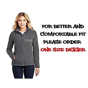 INK STITCH Women L217 Custom Stitching Embroidery Fleece Jackets - Royal (XL)