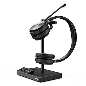 Yealink WH62 Duo UC Wireless Noise Canceling Headset - Headset Connects and Works with USB Enabled Desk Phones, Computers and Softphones.