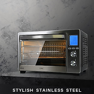 Toaster Oven, LNC 34QT Extra Large 1750W Air Fryer Oven with 12 Cooking Functions, Super Hot Air Convection Oven- A05000B