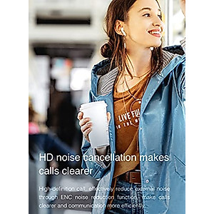 XIAODU Smart Wireless Earbuds, Voice Note Lightweight Headphone, with 13mm Dynamic Driver Unit and Type-C Charging Case, Mic, Sweat Proof, in-Ear Stereo Earphones for Sports