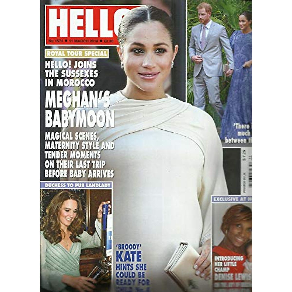 HELLO! MAGAZINE MEGHAN'S BABY MOON MARCH, 11th 2019 NO. 1574