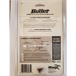 Wasp Bullet 75 Grain Fixed Blade Broadhead