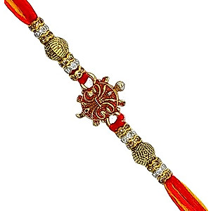 Premium Designer Rakhi for Brother Multicolor Beautiful & Designer Thread Raksha Bandhan Rakhi for Loving Brother Bhai | Rakhi for Small Brother (Lucky Turtle)
