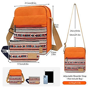 Kemy's Small Canvas Crossbody Bag for Teen Girls, Lightweight Messenger Shoulder Bags Cross Body Purse for Girls and Women