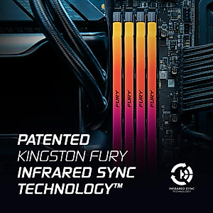 Kingston FURY Renegade RGB 32GB (2x16GB) 6400MT/s DDR5 CL32 DIMM Desktop Memory (Kit of 2) | Intel XMP 3.0 | Overclocking Stability | KF564C32RSAK2-32