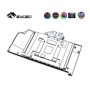 Bykski GPU Waterblock - for MSI RTX 4090 Suprim X & Gaming X Trio, PC GPU Water Liquid Cooling Block Cooler with Metal Backplate (5V 3-Pin A-RGB LED)