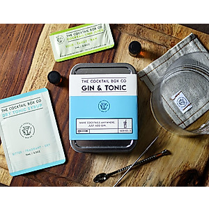 Cocktail Making Kit【6 Piece Gift Set】Old Fashioned Kit, Margarita, Mai Tai, Gin and Tonic, Moscow Mule, Champagne Cocktail Mixology Kit with Bitters for Cocktails | Travel Cocktail Kit, Mixology Gifts