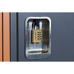 BRINKS - 30mm Solid Brass 4-Dial Resettable Padlock - Chrome Plated With Hardened Steel Shackle