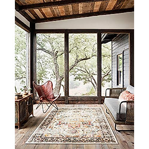 Loloi CLARA Area Rug, 2'-5" x 10'-6", Ivory/Charcoal