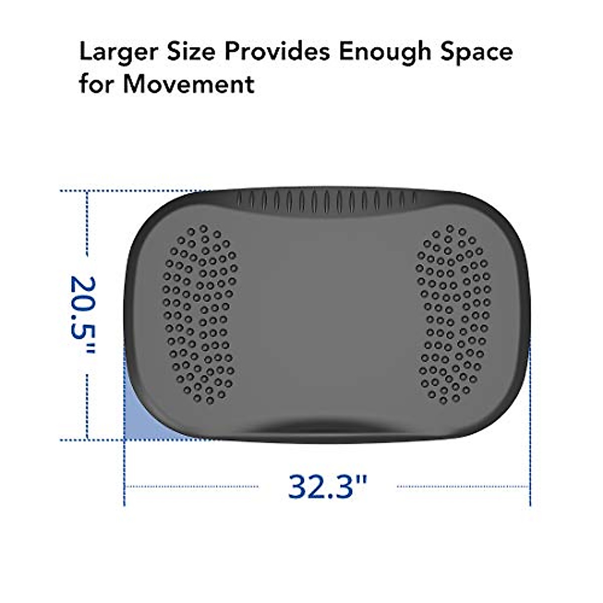 FLEXISPOT Ergonomic Office Standing Desk Mat and Kitchen Not-Flat Anti-Fatigue Comfort Floor Mat 32.3 in x 20.5 in x 0.98 in for Stand Up Desk with Massage Points Black