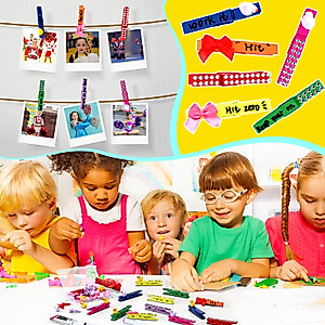 Dingion 60 Set Cheer Pins Spirit Clips Include 60 Wooden Cheer Clothes Pins 30 Mini Resin Ducks 30 Mini Bows and Self Adhesive Stickers Pen Glue Ribbon for Cheerleading Backpacks Cheer Gifts(Colorful)