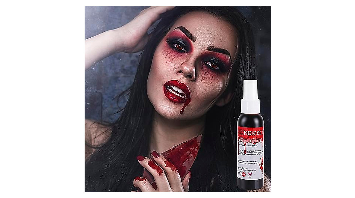 MEICOLY Blood Splatter, 2.1oz Fake Blood Spray, Halloween Liquid Blood ...