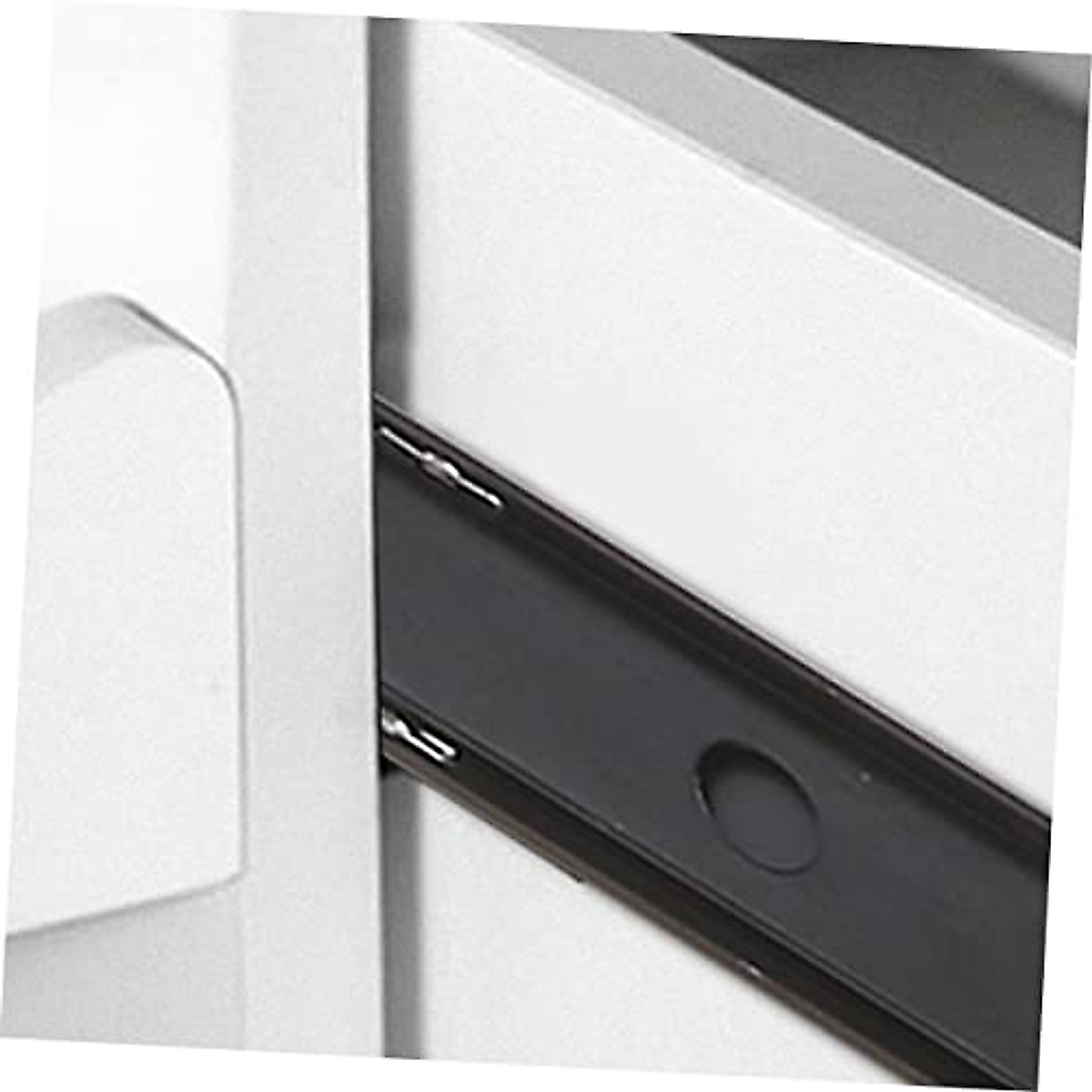 DOITOOL 2 Pairs Keyboard Track Black Slides Black Drawer Vanity Trays Heavy Duty Drawer Slides Keyboard Drawer Under Desk Slide Keyboard Tray Under Desk Slide Drawer Track Keyboard Slide