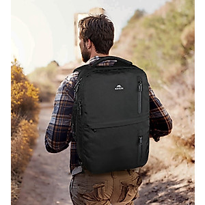 MATEIN Travel Backpack, 40L Flight Approved Carry on Hand Luggage, Water Resistant Anti-Theft Business Large Daypack Weekender Bag for 17 Inch Laptop, Black