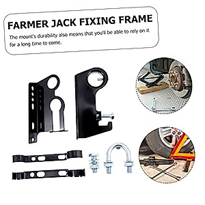 Housoutil 1 Set Jack Mount Car Jacks Car Mount Car Jack Mount Bracket Automobile High Lift Jack Auto Jack Roof Cargo Basket Monkey Climbing Pole Automatic Steel Black Jack Mount Hold