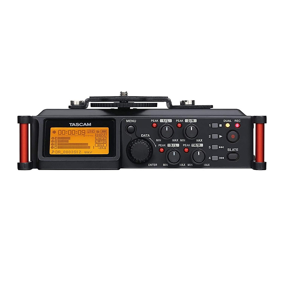 Tascam DR-70D 4-Track Portable Recorder Bundle with 64GB Memory Card and Card Reader (3 Items)