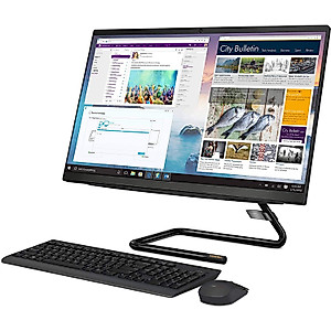Lenovo IdeaCentre A340 23.8" FHD Touchscreen All-in-One AIO Desktop Computer, Intel Quad-Core i3-9100T (Beats i5-7400t), 4GB DDR4, 256GB PCIe SSD, DVD-RW, Windows 10, TWE Mouse Pad