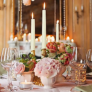 UNICY 20 Pack 10 inch Ivory Taper Candles, Unscented Candlesticks for Christmas Eve and Easter Candlelight Service, Vigil, Memorial 10 Inch, Pack of 20