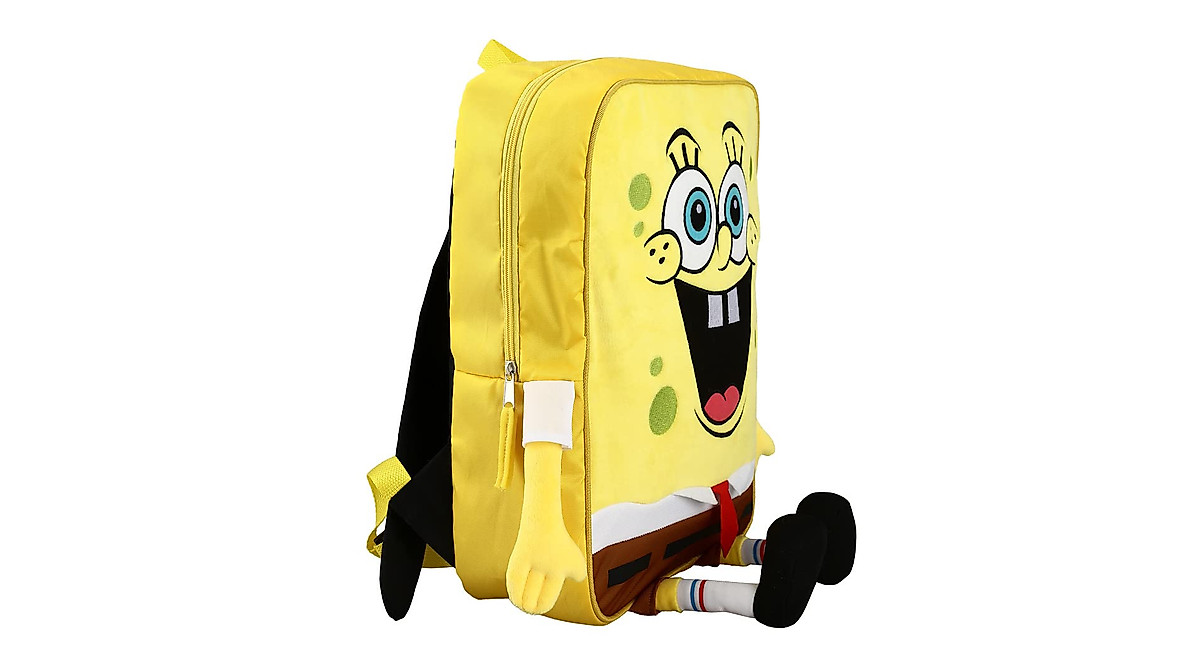 Spongebob Youth Plush Backpack - Fun & Spacious School Bag for Kids