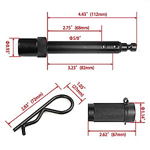 KAYCENTOP Hitch Receiver Pin Lock Trailer Locking 5/8 Inch Pin Security Hitch Locks Fit 2 inch 2.5 inch Hitch Receiver Class III IV Hitches 2 Pack Black Anti-Theft Anti-Noise 3 Tubular Alike Keys