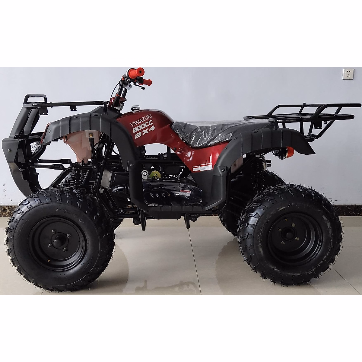 200cc ATV Quad Youth ATVs Big Size Adult Quad Fully Automatic with Reverse 4 Wheeler Model CRT 200-1 (Bold Blue Color)
